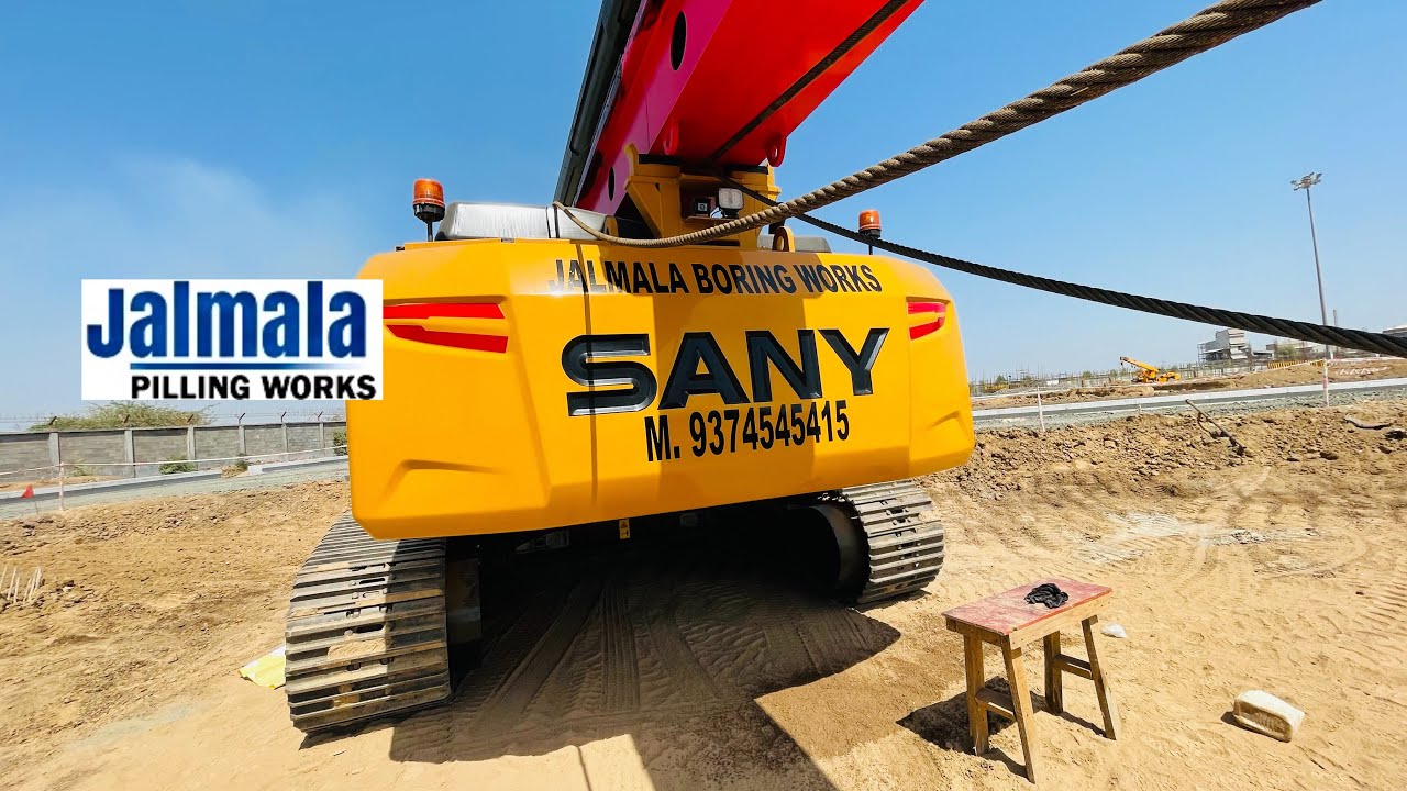 Piling work in construction with Hydraulic Rigs. - YouTube