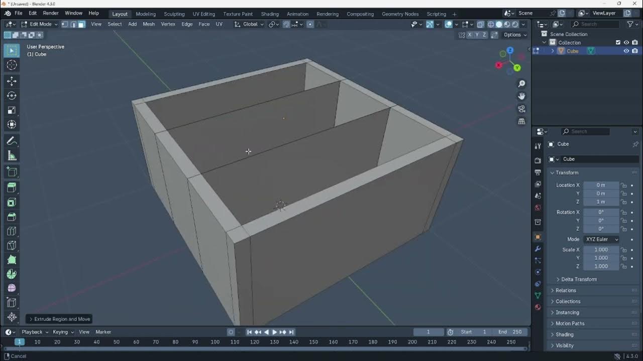 Beginners tutorial | Part 1 | Modeling table [Blender] - YouTube