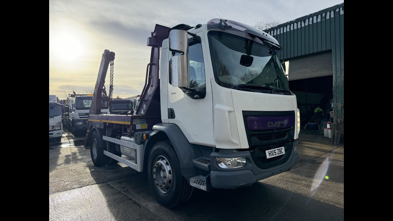 2015 DAF LF-310 Skip Loader - YouTube