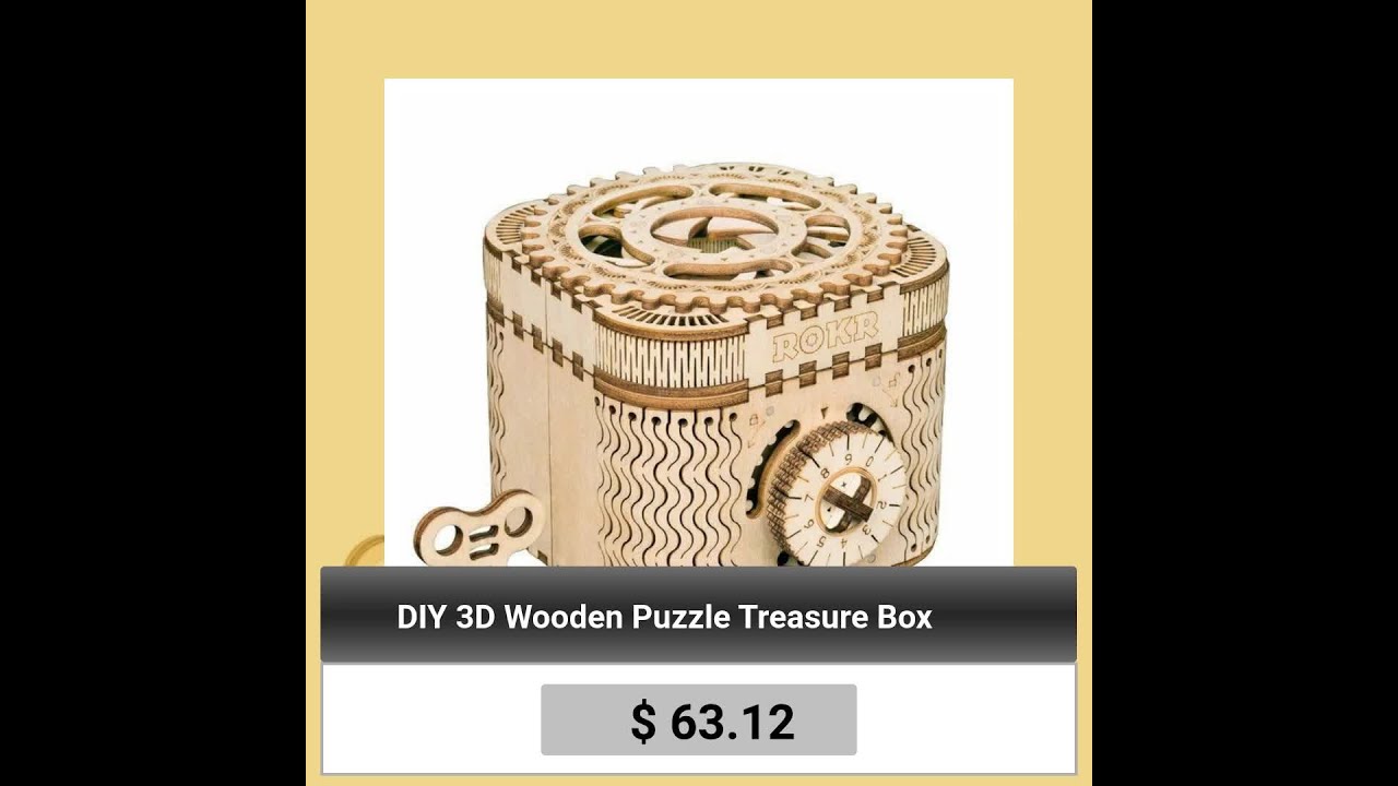 DIY 3D Wooden Puzzle Treasure Box - YouTube