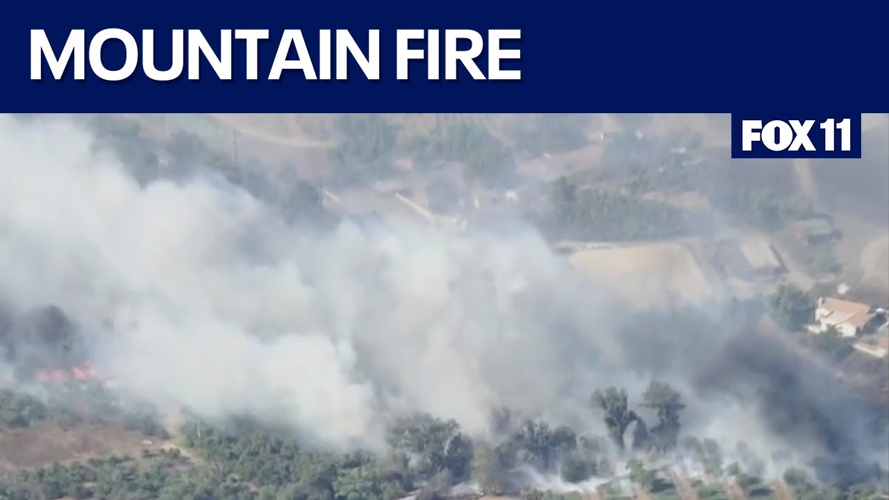 Mountain Fire burning near Moorpark - YouTube