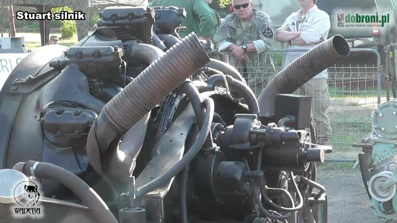 M3 Stuart tank - Engine sound HQ (silnik od czołgu - dźwięk) - YouTube