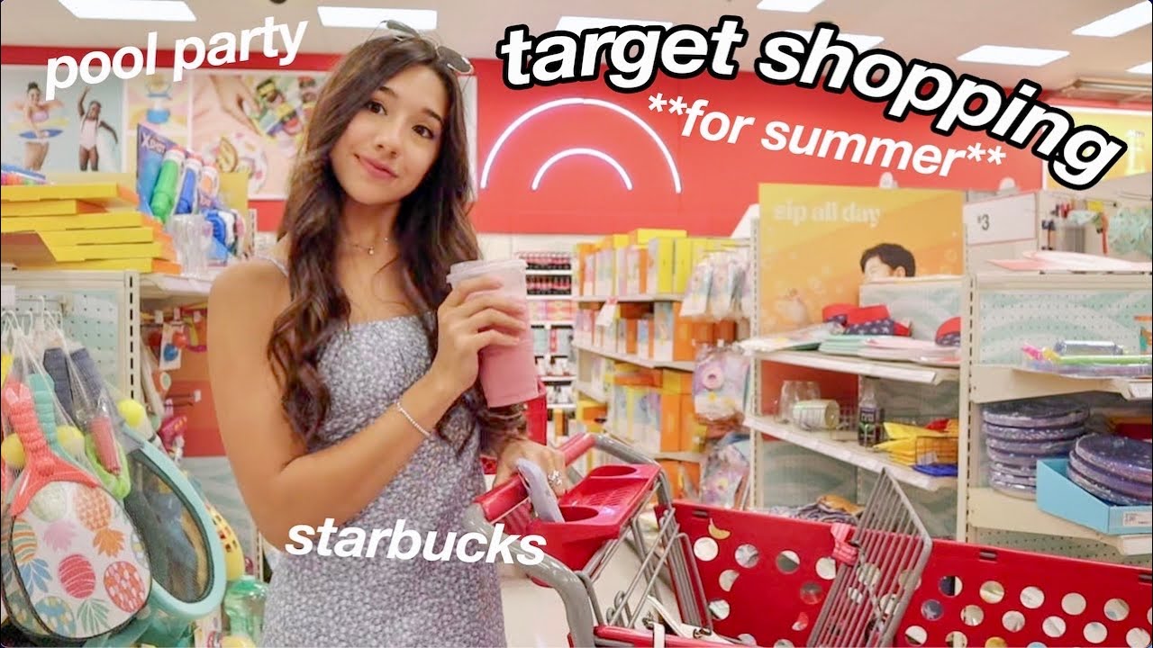 summer shopping spree at target + pool party - YouTube