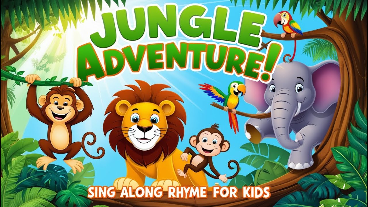 Jungle Adventure Sing Along | Fun Animal Rhymes for Kids | Educational ...