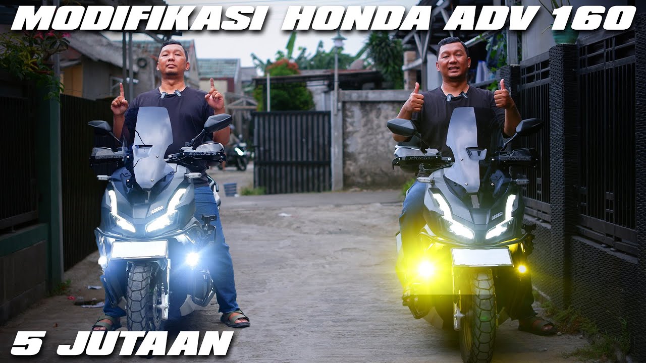 MODIFIKASI HONDA ADV 160 MENGGUNAKAN CRASHBAR V2 | BOX GIVI | LAMPU D2 ...