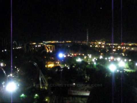 X2 at night Back Row Seat on-ride POV Six Flags Magic Mountain - YouTube