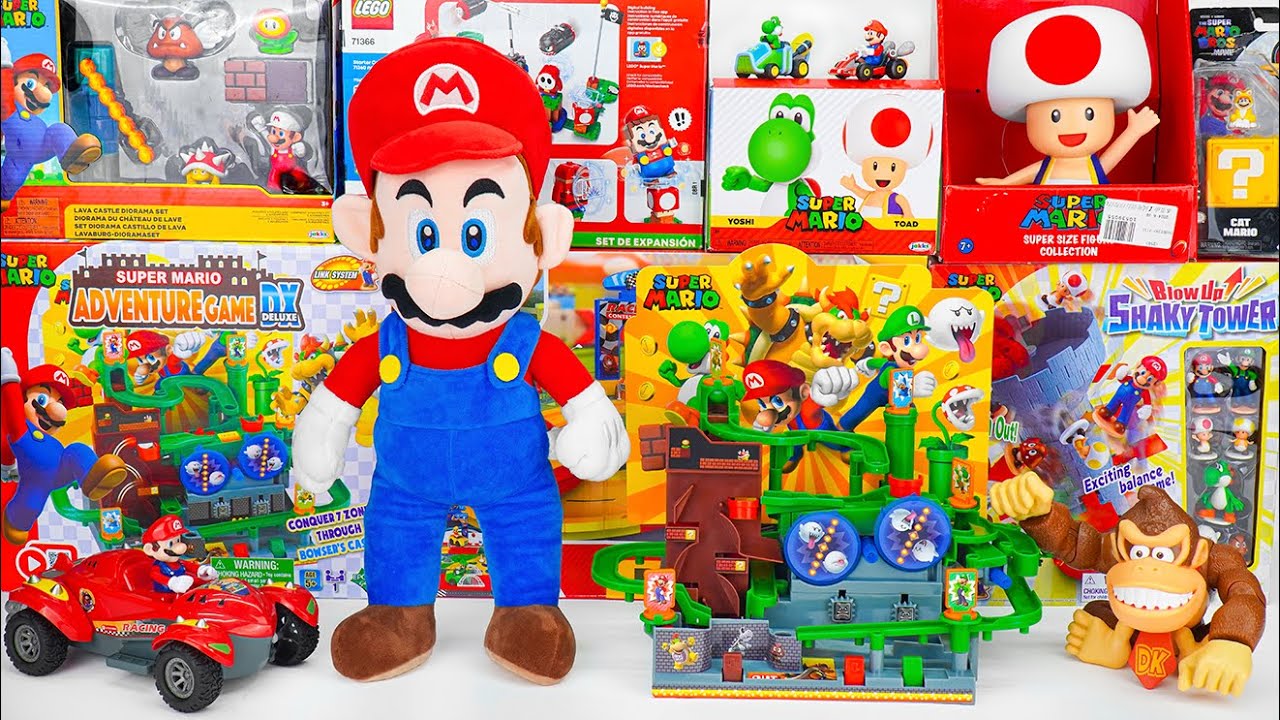 Super Mario Bros Toy Collection Unboxing 💚 Super Mario Adventure Game ...