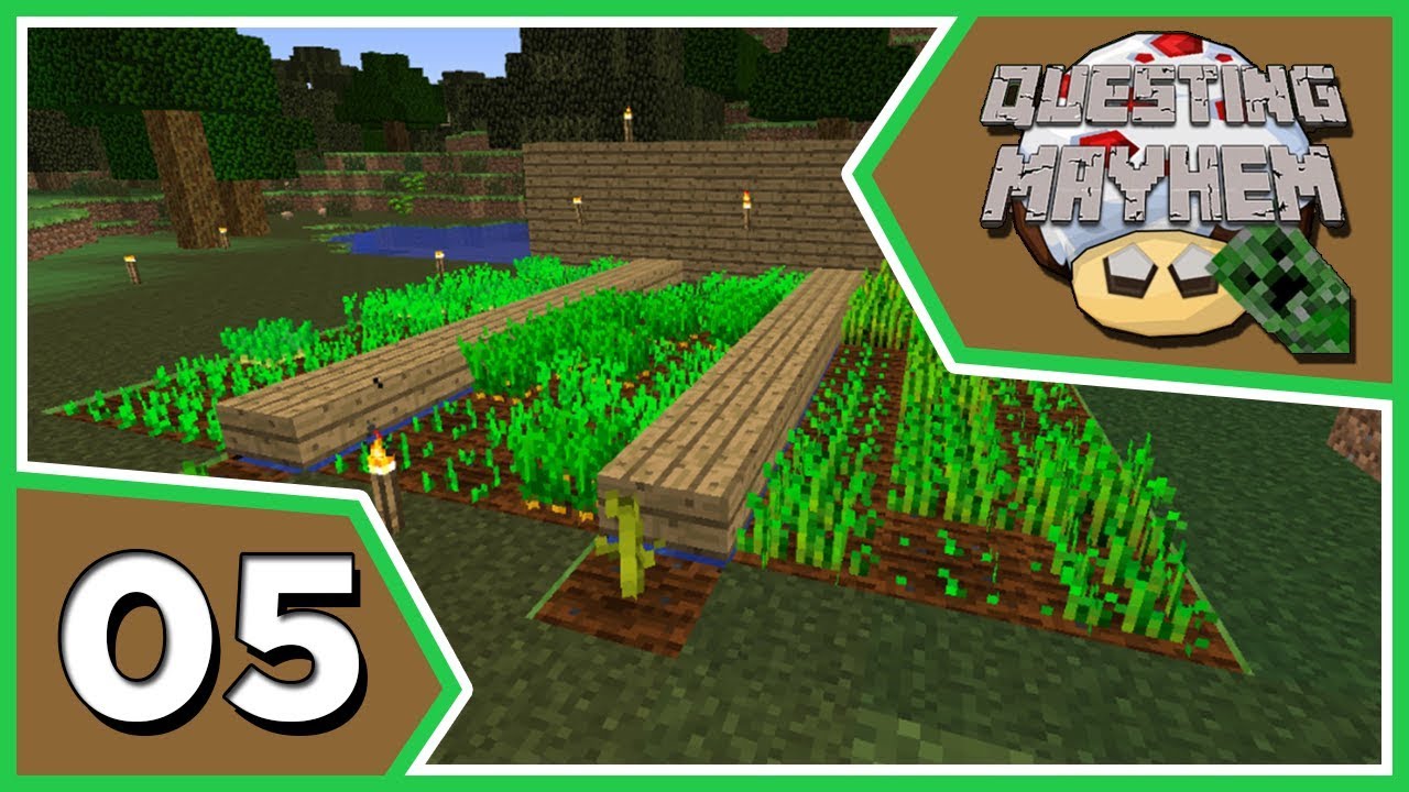 Questing Mayhem - EP 5 | Farmer Dan! (Minecraft Modpack) - YouTube