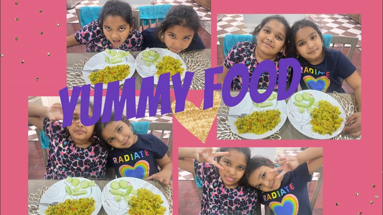 Kids preparing veggie rice for dinner - YouTube