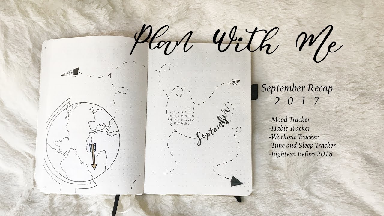 PLAN WITH ME | SEPTEMBER RECAP | Bullet Journaling on the Road | New ...