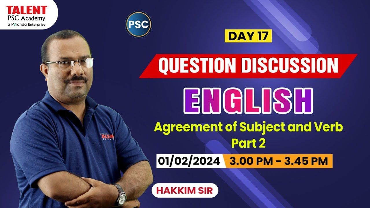 PSC Question Discussion (Day 17) - ENGLISH | For All Kerala PSC Exams ...
