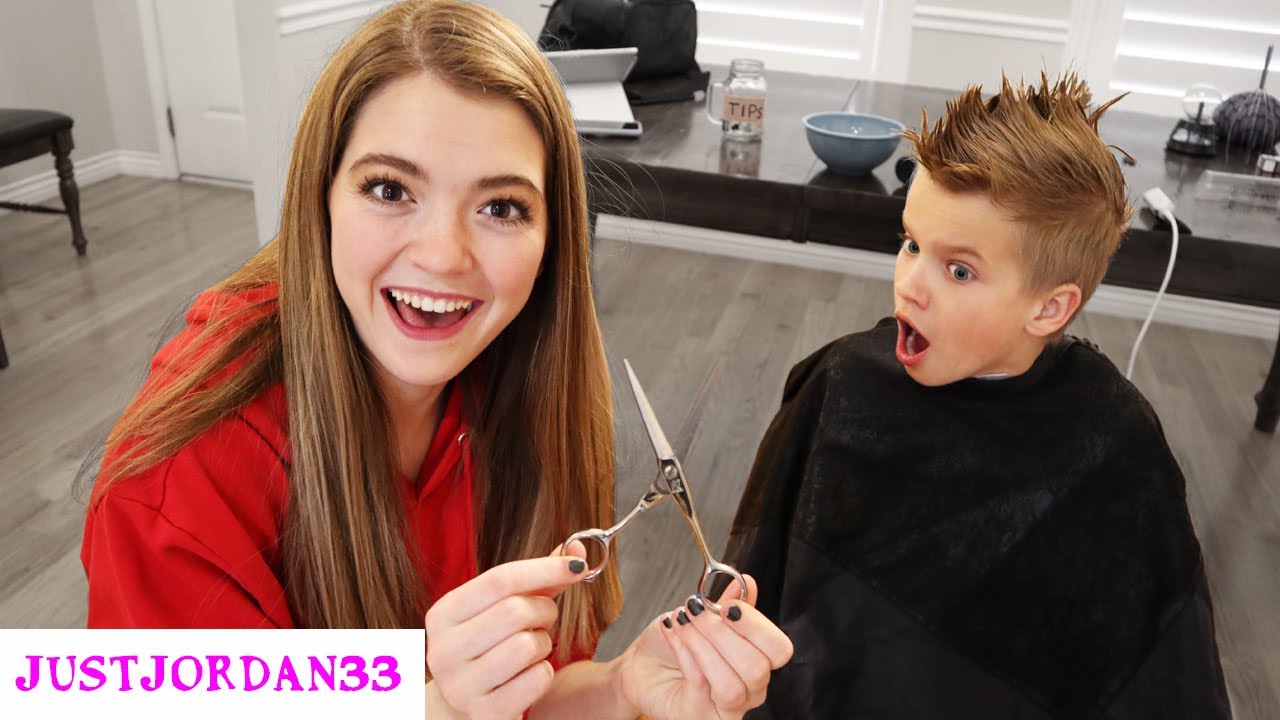 Giving My Little Brother A Haircut While In Self-Isolation - YouTube