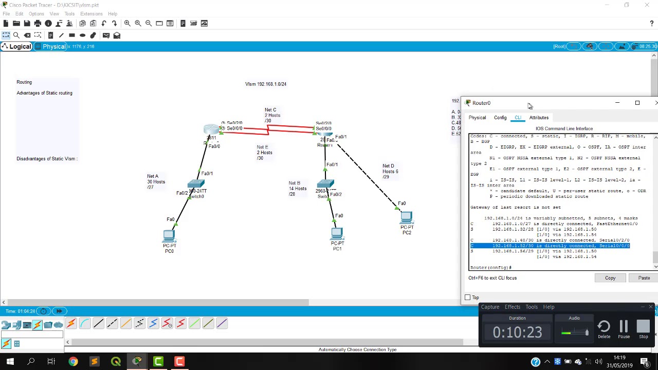Lecture # 04 VLSM - Static Routing on Cisco Packet Tracer - YouTube