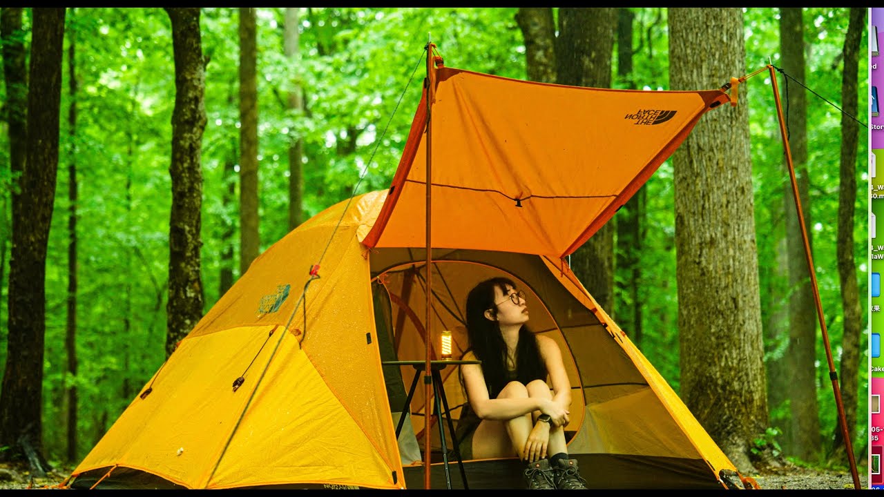 Solo Forest Hiking and Camping | BBQ | Campfire | US Camping - YouTube