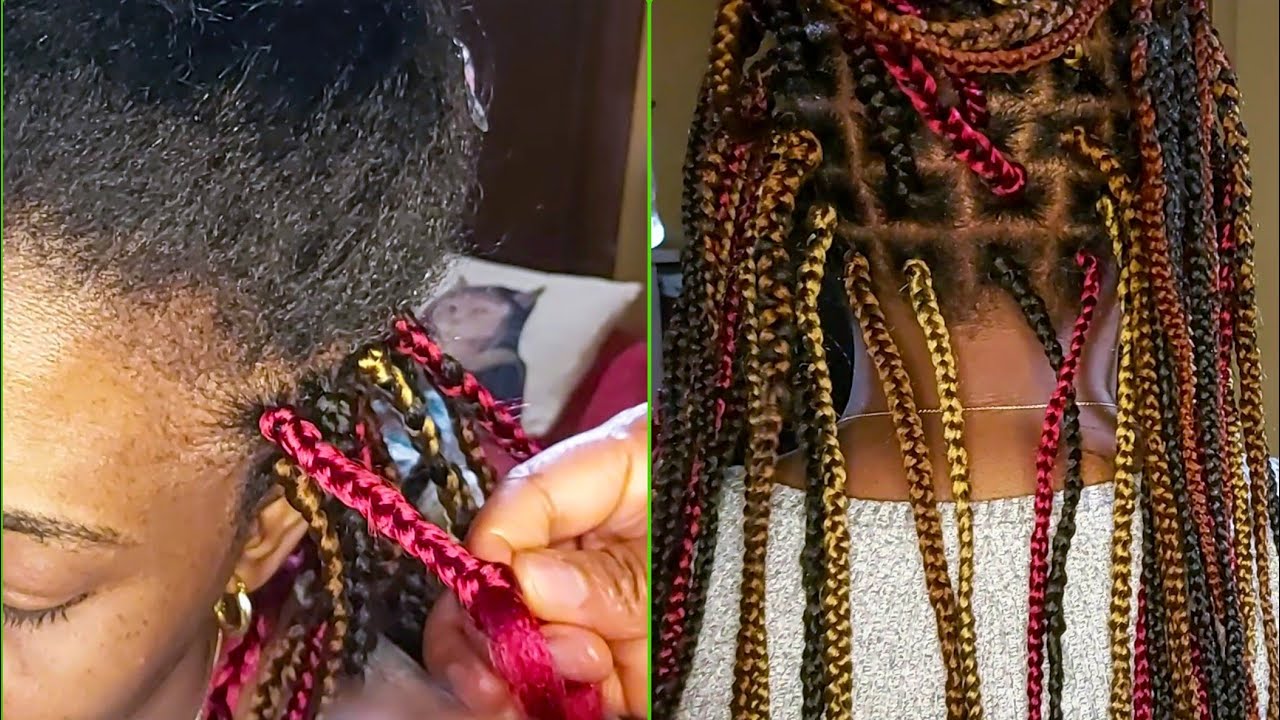 Quick and easy box braids for beginners - YouTube