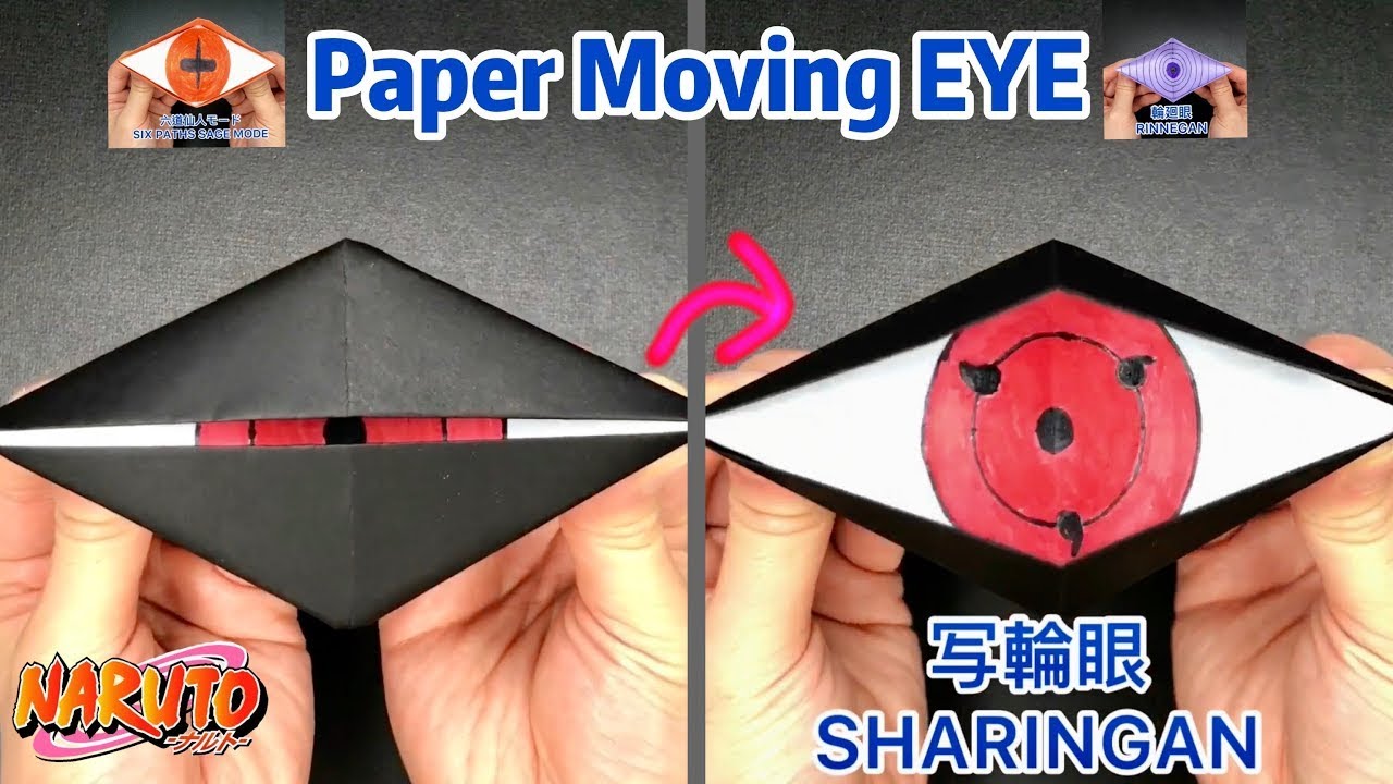 How to make Paper Moving 👁EYE👁 !Origami NARUTO EYES! 🎃 Spooky Halloween ...