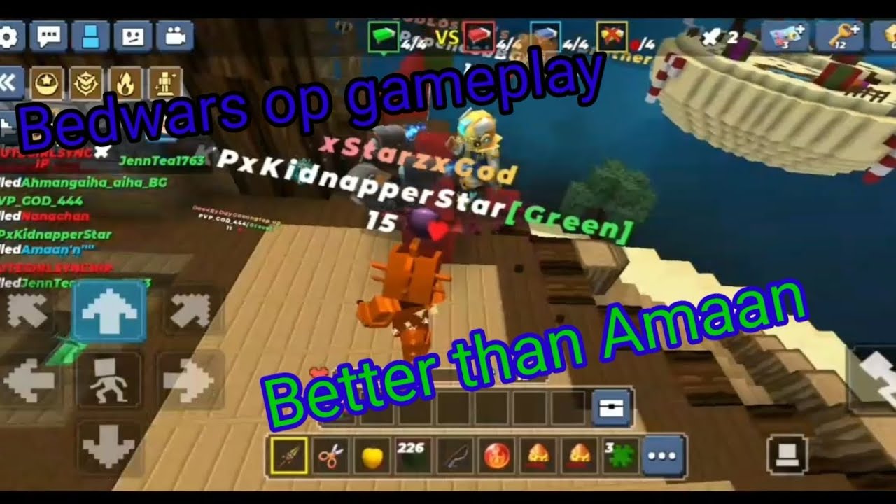 Bedwars Blockman Go Op Gameplay Better Than Amaan Blockman Go Bgtube