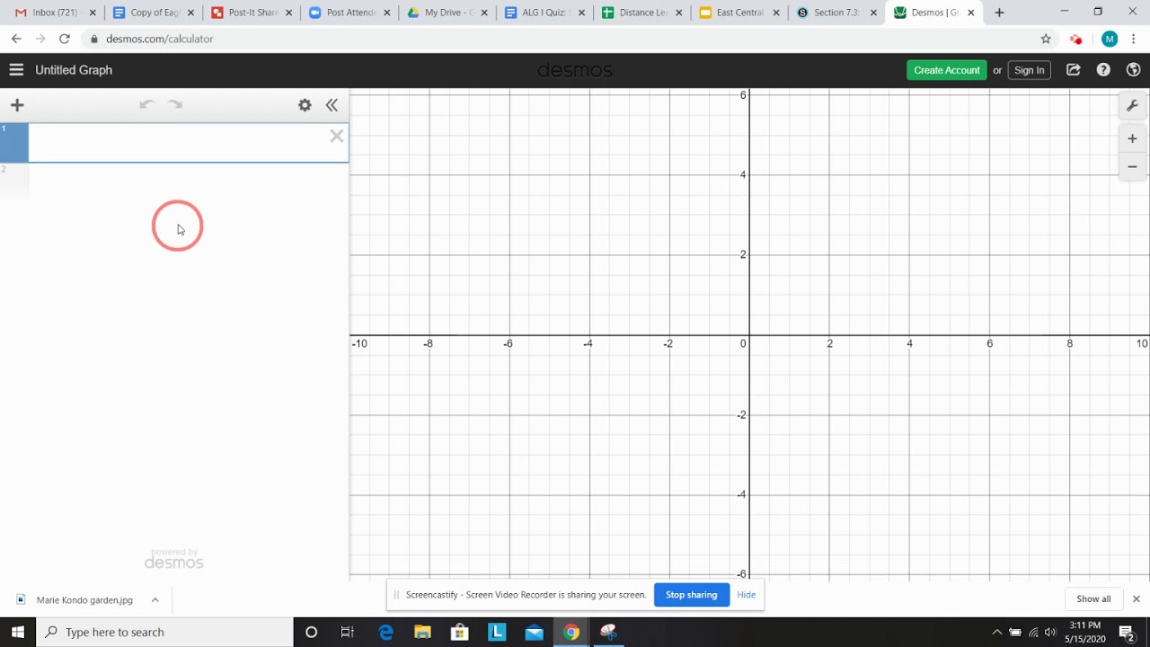 Using Desmos.com to evaluate the number "e" - YouTube