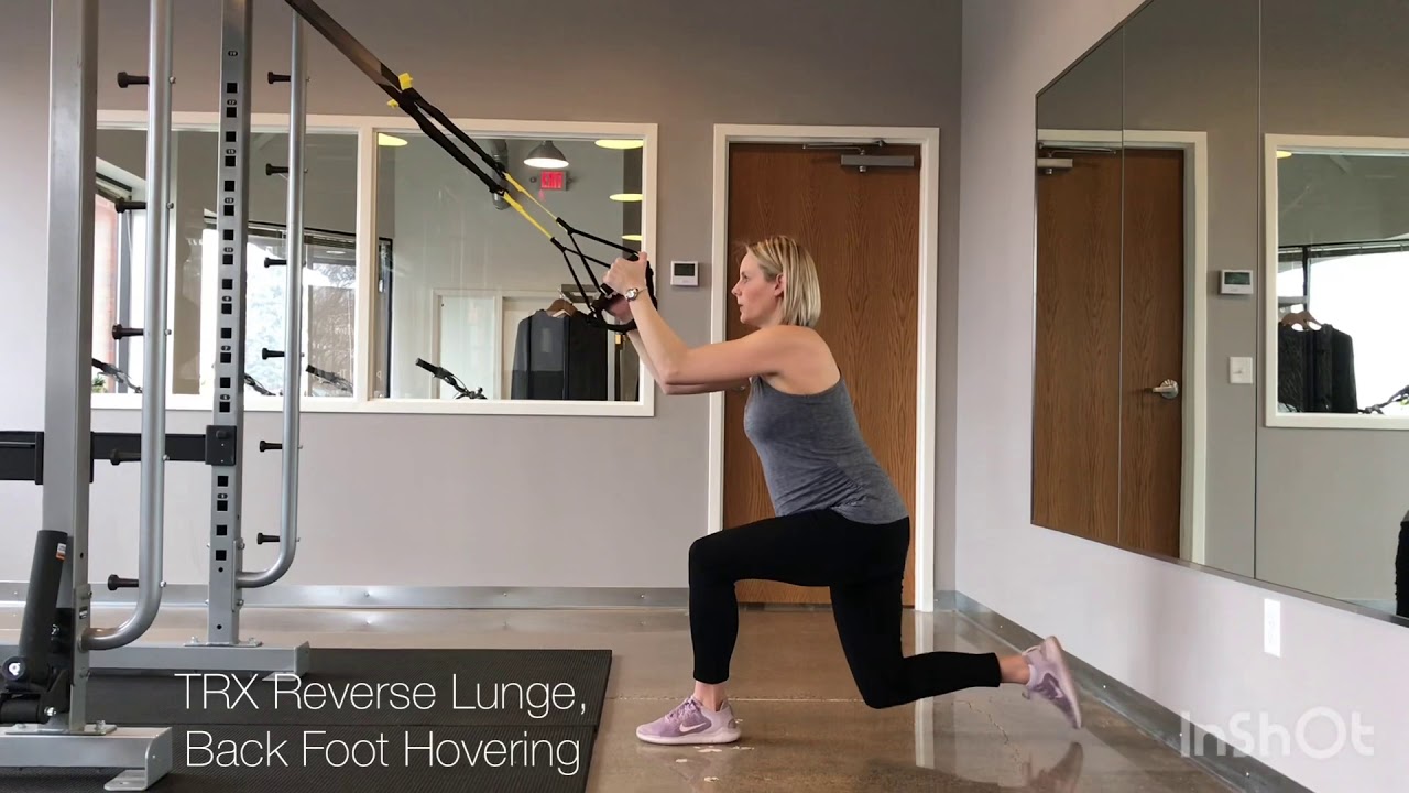 Prenatal: TRX Reverse Lunge, Back Foot Hovering - YouTube