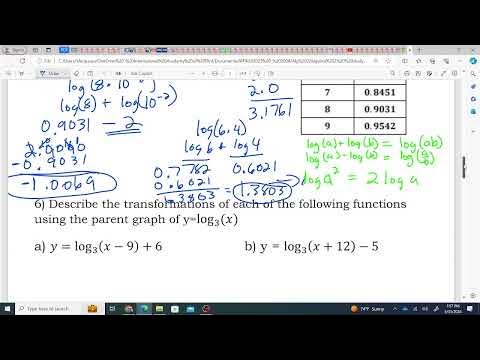Algebra 2 semester 2 final review part two - YouTube