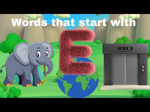 E for Elephant/E for Elevator/ kids learning video - YouTube
