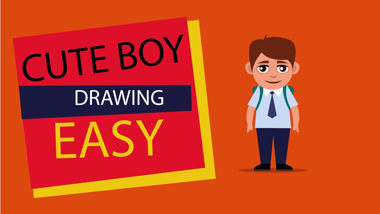 Cute boy easy drawing - YouTube