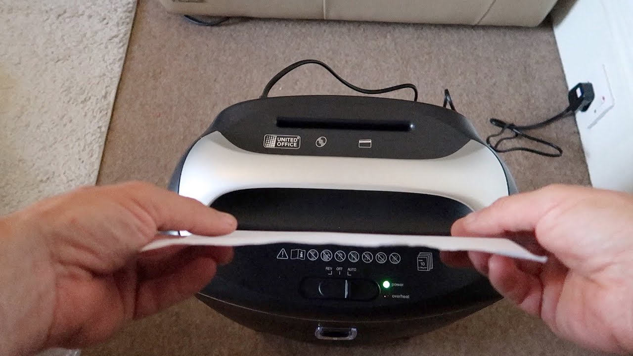 Lidl United Office Shredder Unboxing Cross Cut Test £29.99 - YouTube