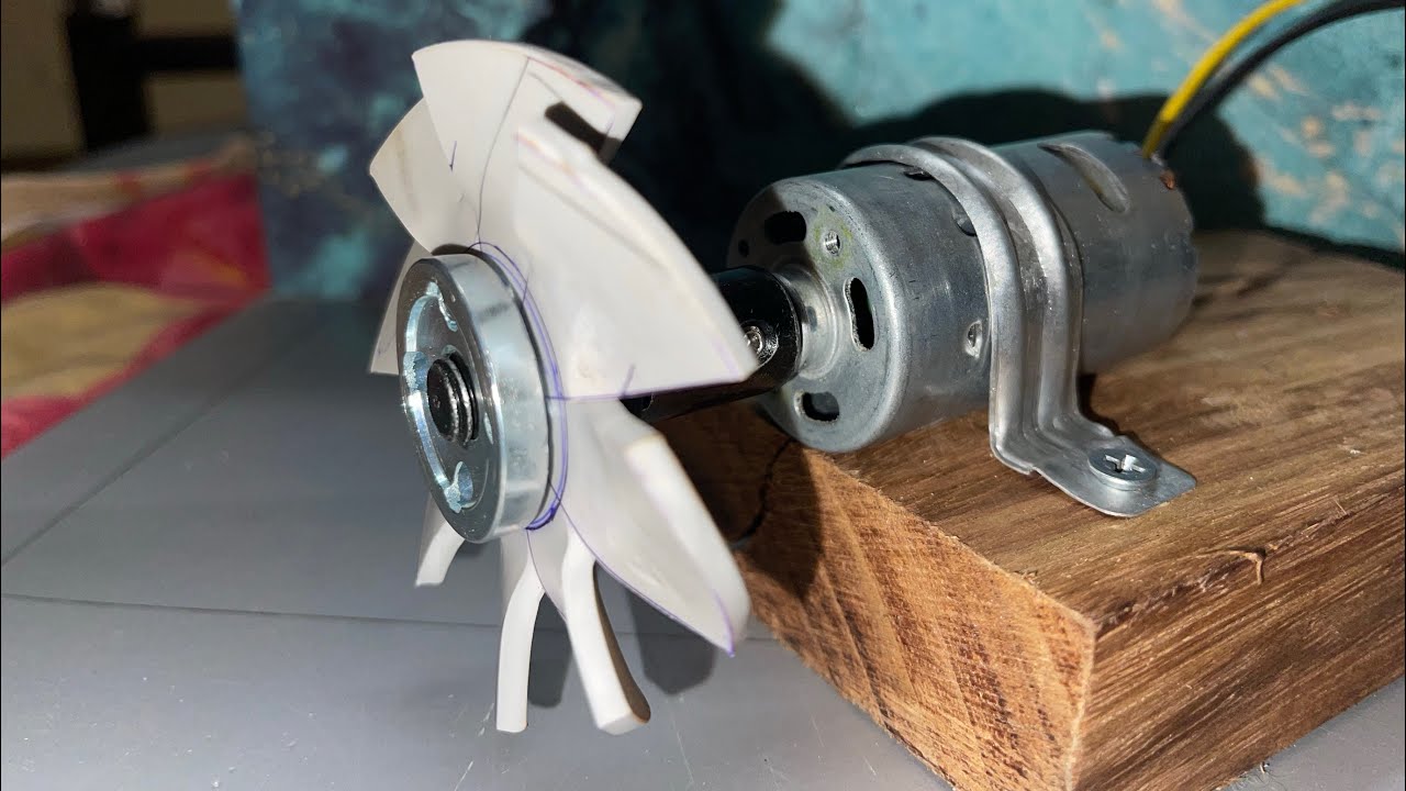 Pvc fan with electric motor - YouTube