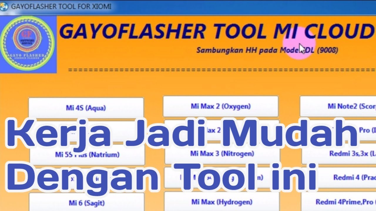 GAYO FLASHER TOOL MI CLOUD (EDL MODE) - YouTube