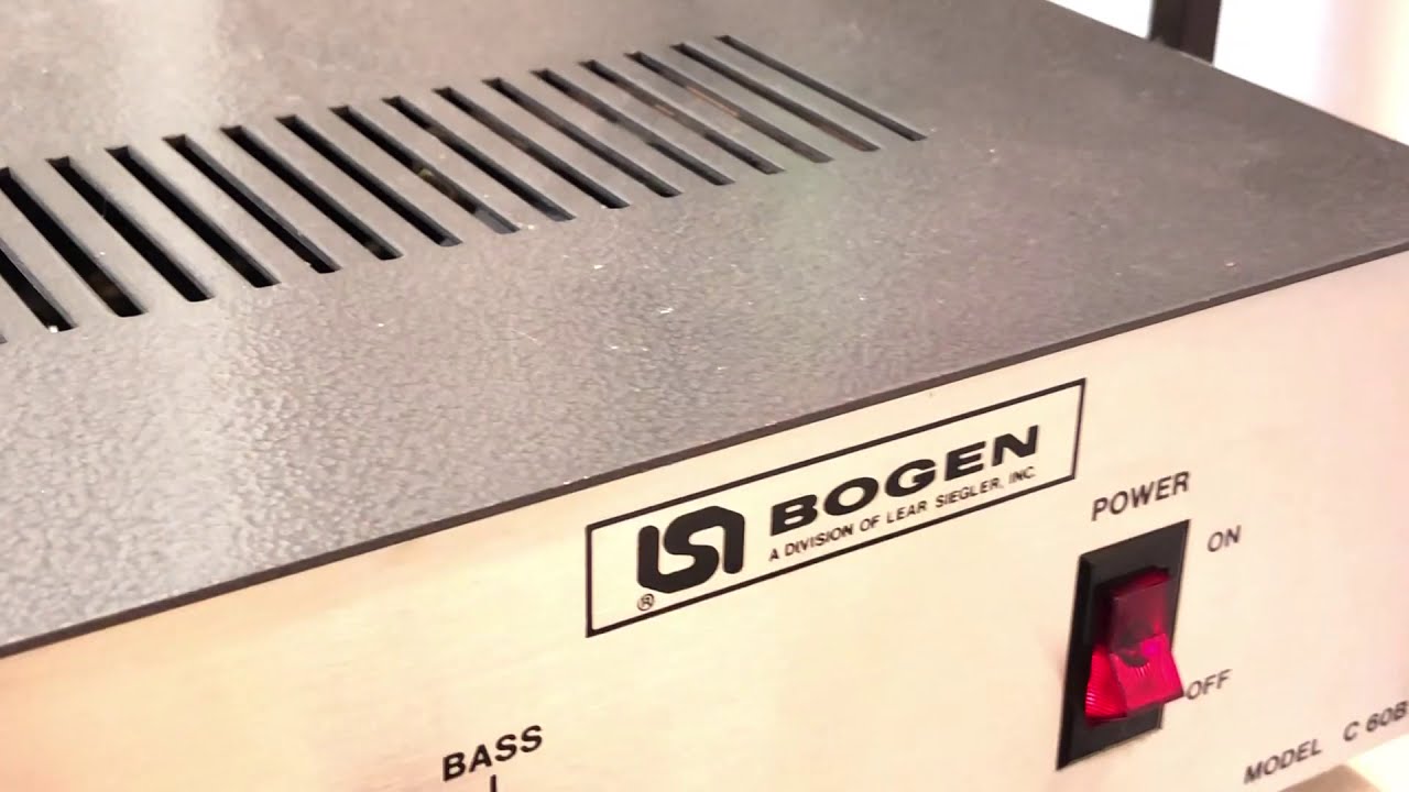Bogen Model C60B Solid State PA Amplifier - YouTube