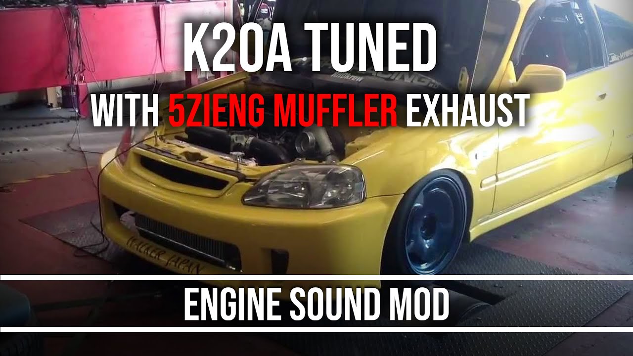 Honda Civic K20A Tuned 5Zigen Muffler Exhaust Engine Sound Mod | FiveM ...