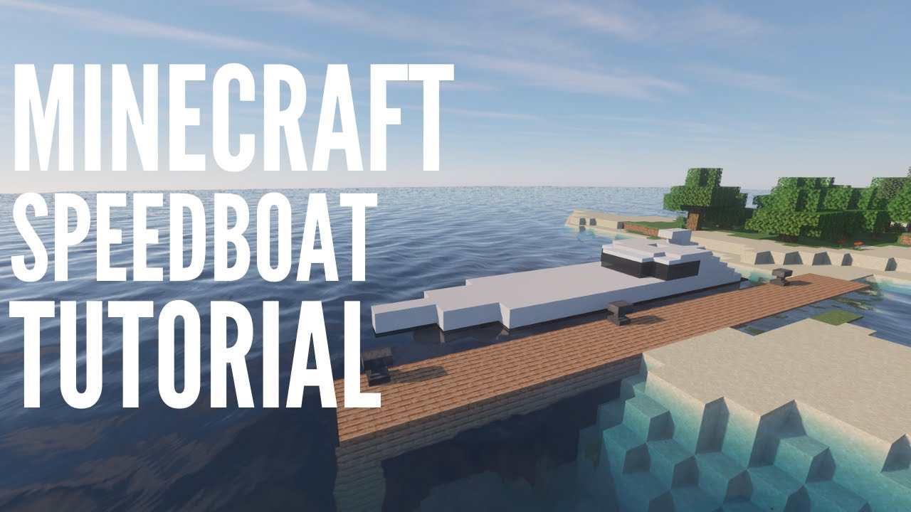 Minecraft: How to build a Speedboat - YouTube