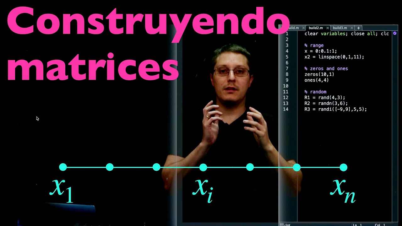 Construyendo matrices — discretización de un intervalo - YouTube