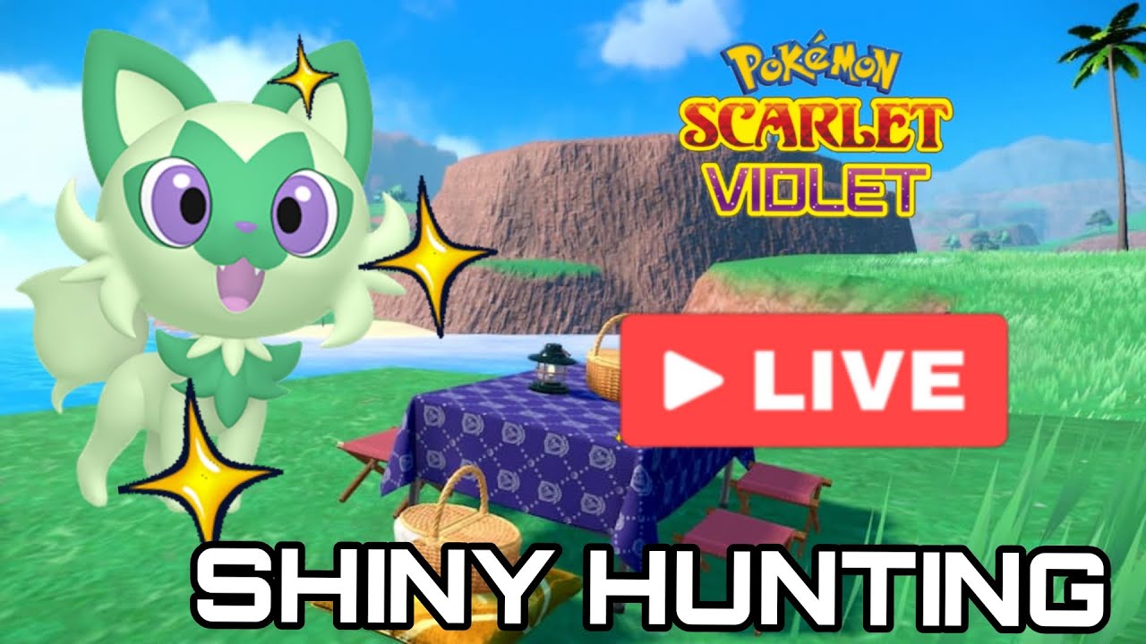 SHINY HUNTING SPRIGATITO IN POKEMON SCARLET & VIOLET LIVE!!! #live # ...