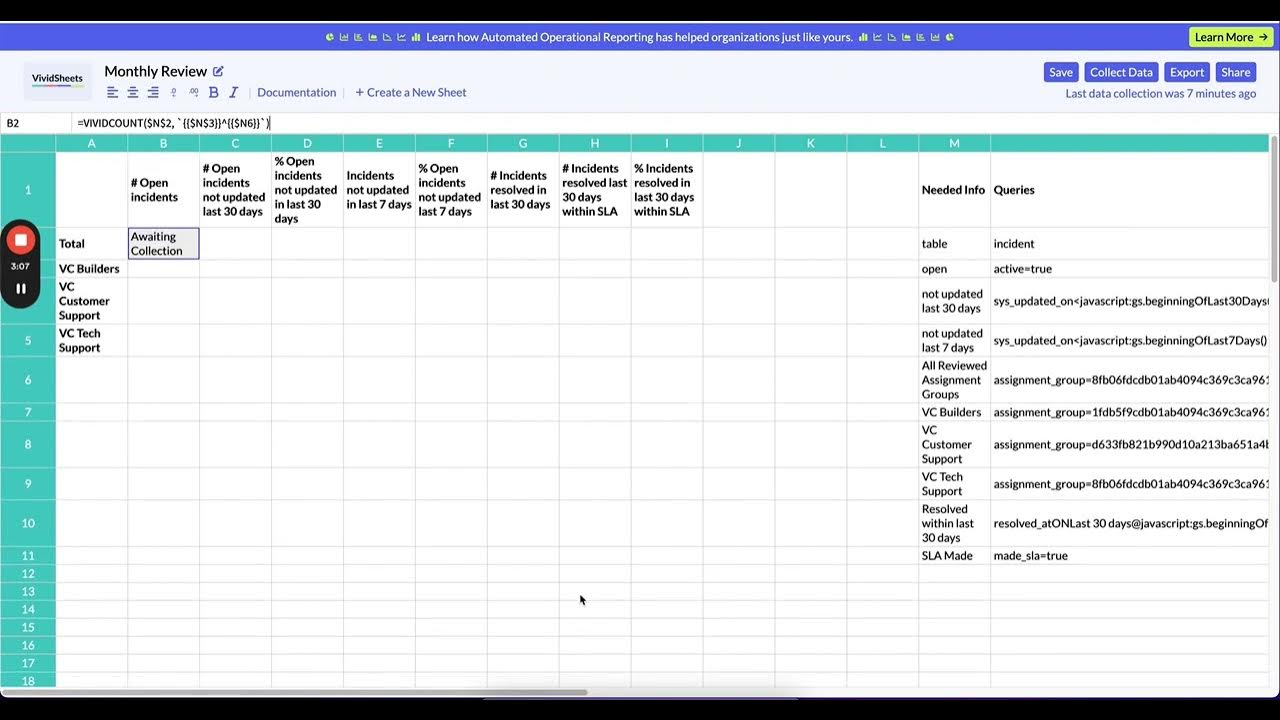 VividSheets: Building an Incident KPI Table for Automated Reporting in ServiceNow (v. 0.1.0 ...