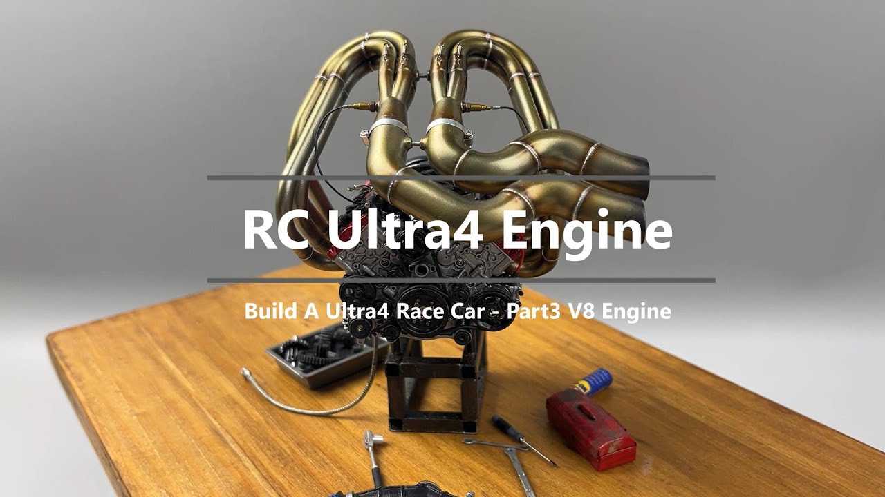 【RC Ultra4 #03】How to build a RC Ultra4 Car? Part 3-V8 Engine 引擎 - YouTube