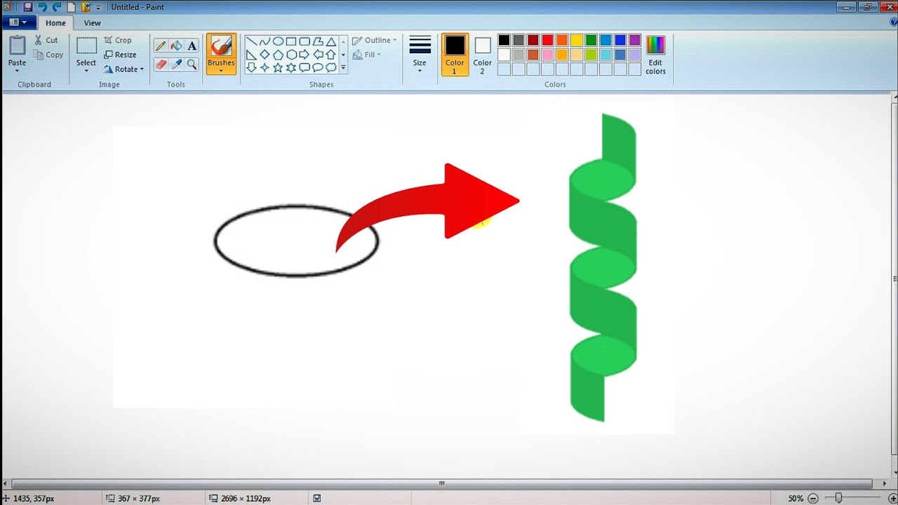 how to draw spring design in ms paint /- - YouTube