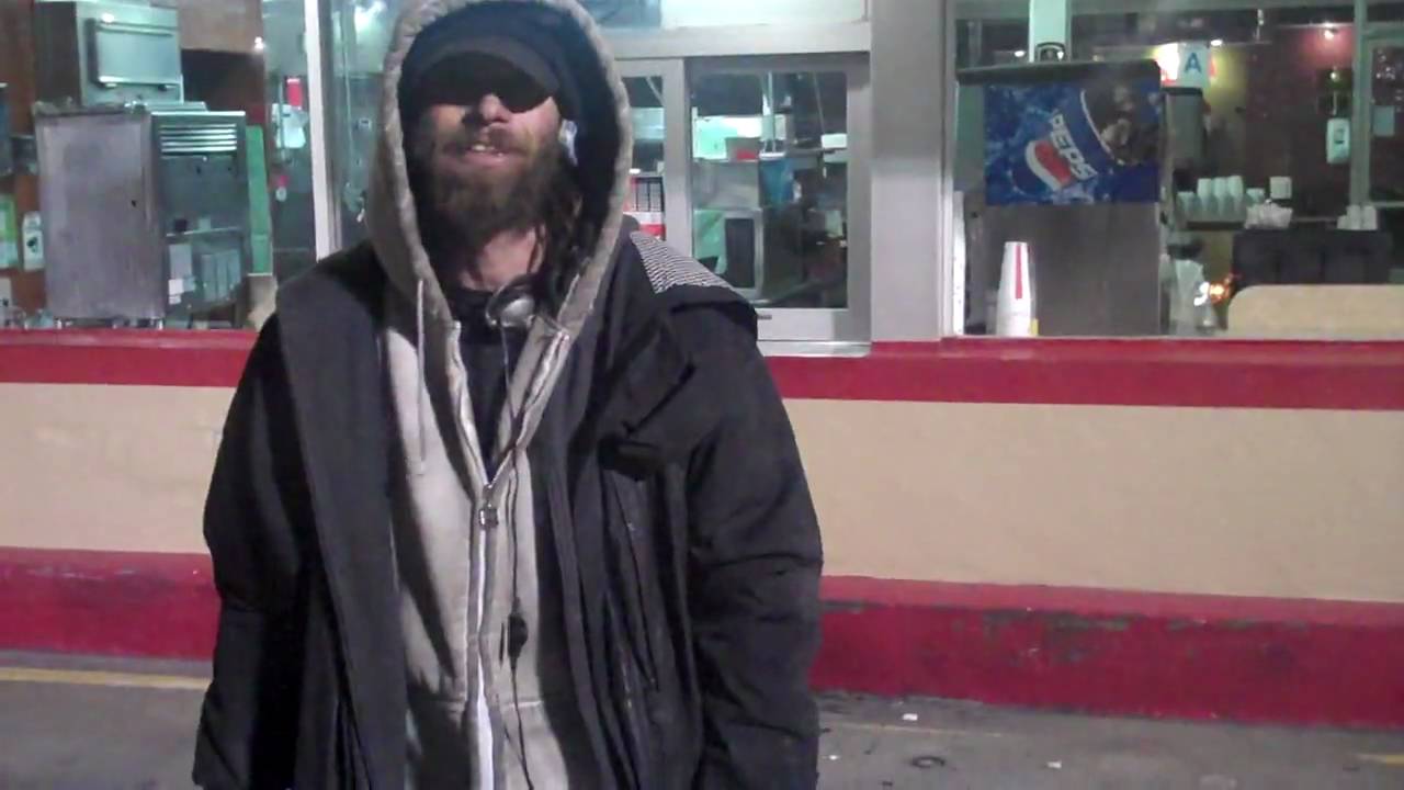 Christopher Lakeith Fairley gives food to Homeless Guy (Shane ...