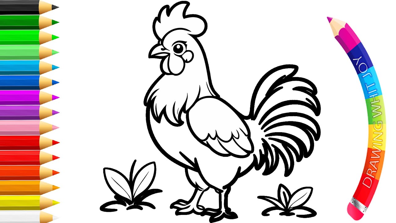 Drawing and Coloring FRUITS and ANIMALS for Kids | Let's Learn Shapes ...