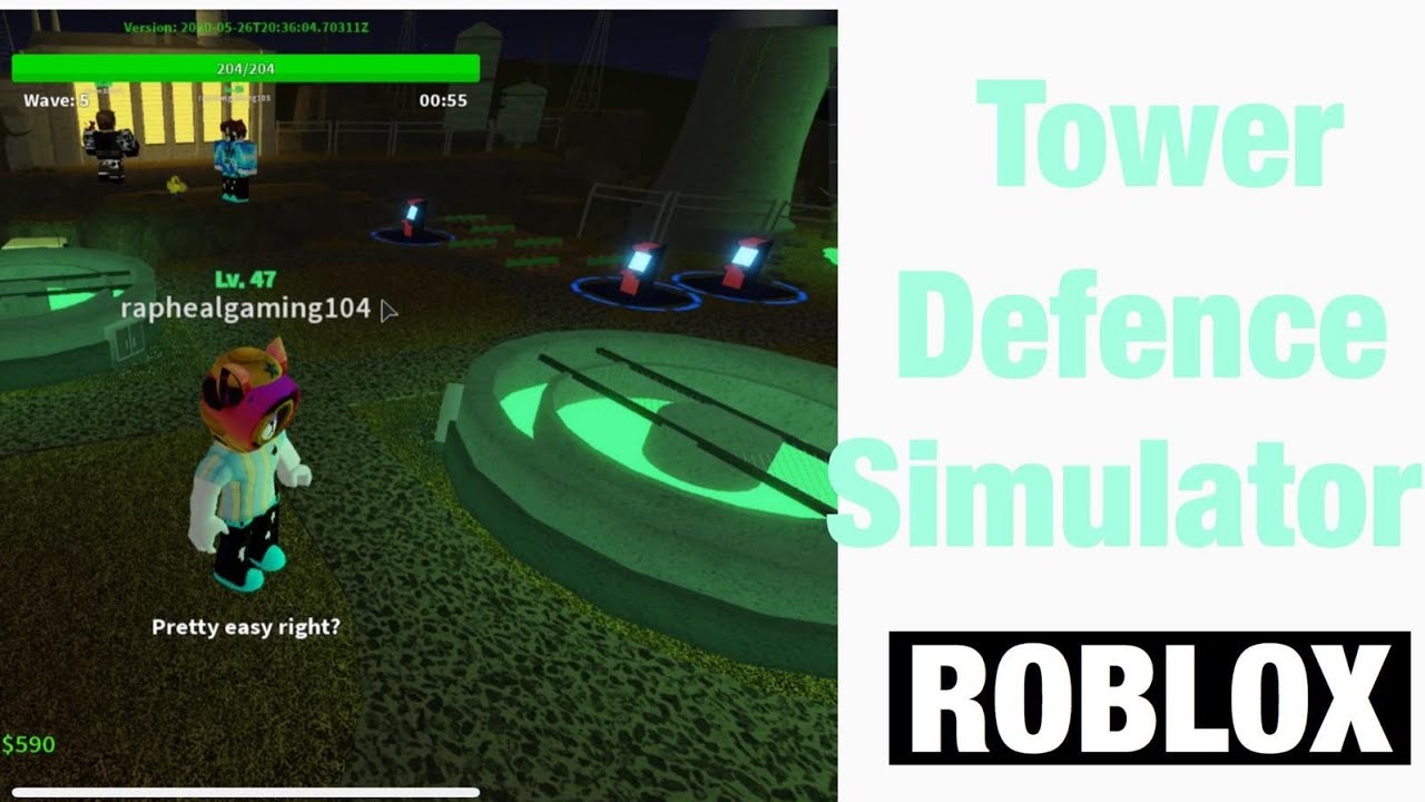 playing tower defence simulator - YouTube