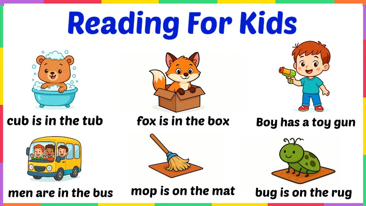 Reading for kids | Three letter words reading | Cvc word reading ...
