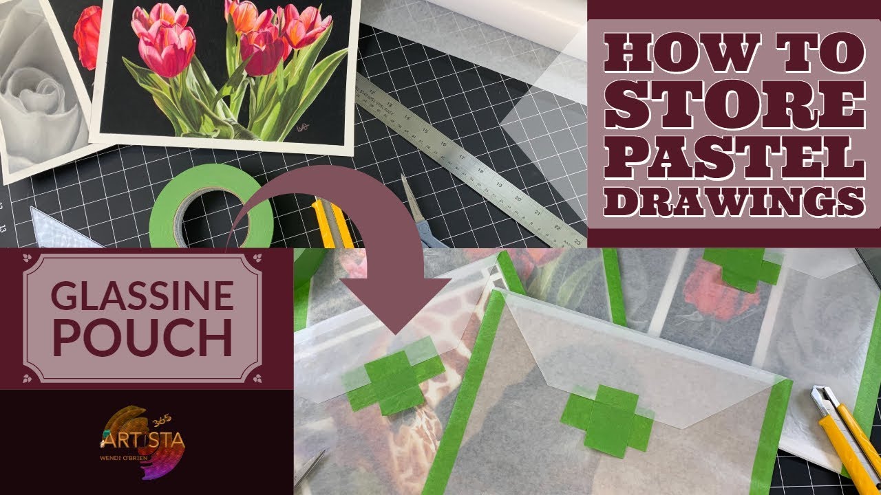 How to Store Pastel Drawings | Glassine Bag - YouTube