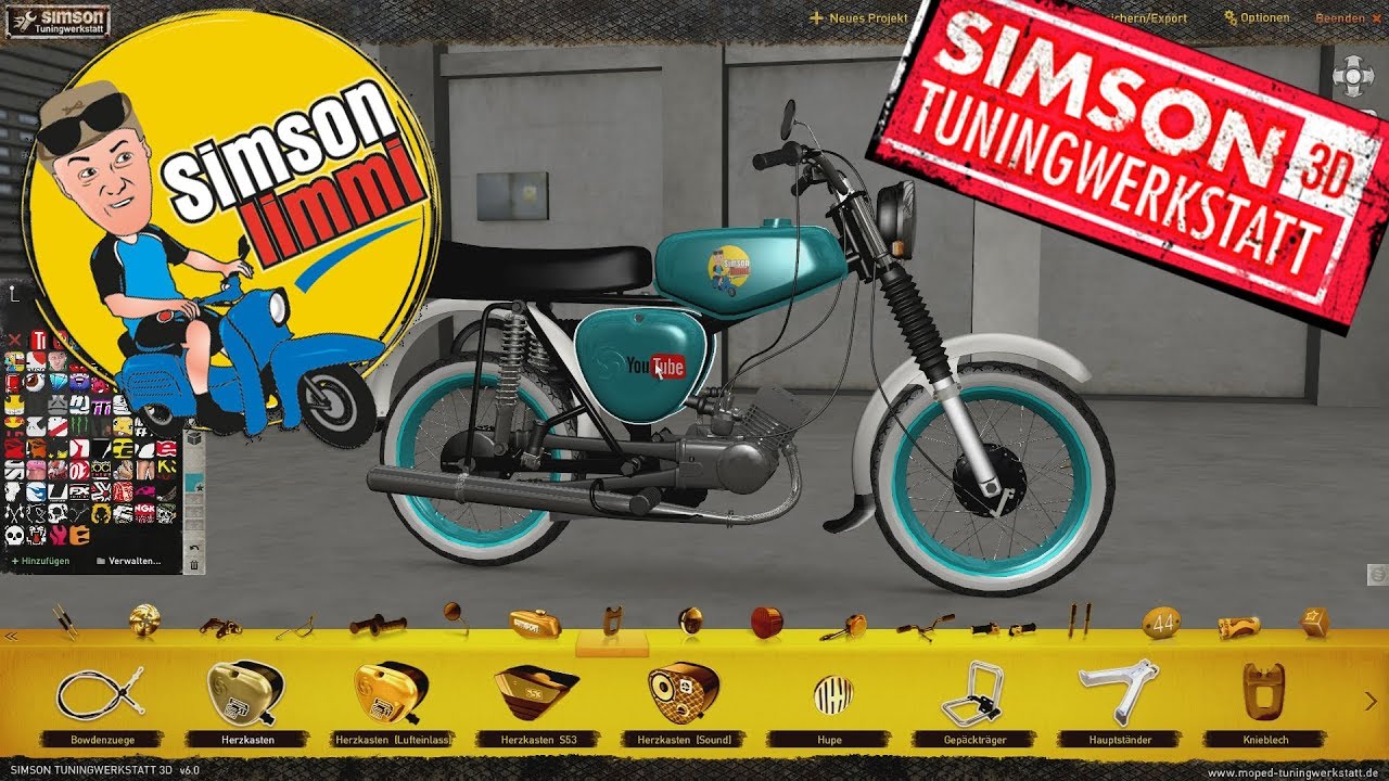Simson Tuningwerkstatt 3D - Aktueller Stand des S51 Neuaufbau - YouTube