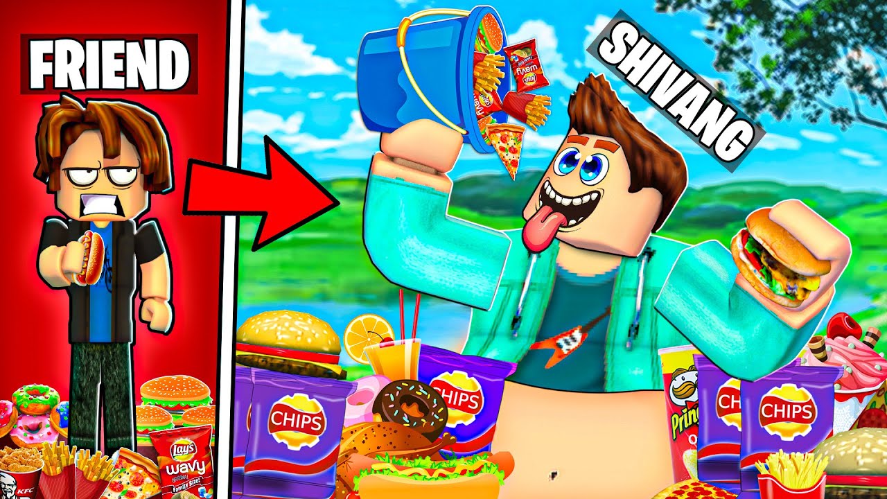 WORLD BIGGEST EATING BATTLE CHALLENGE ROBLOX!! - YouTube