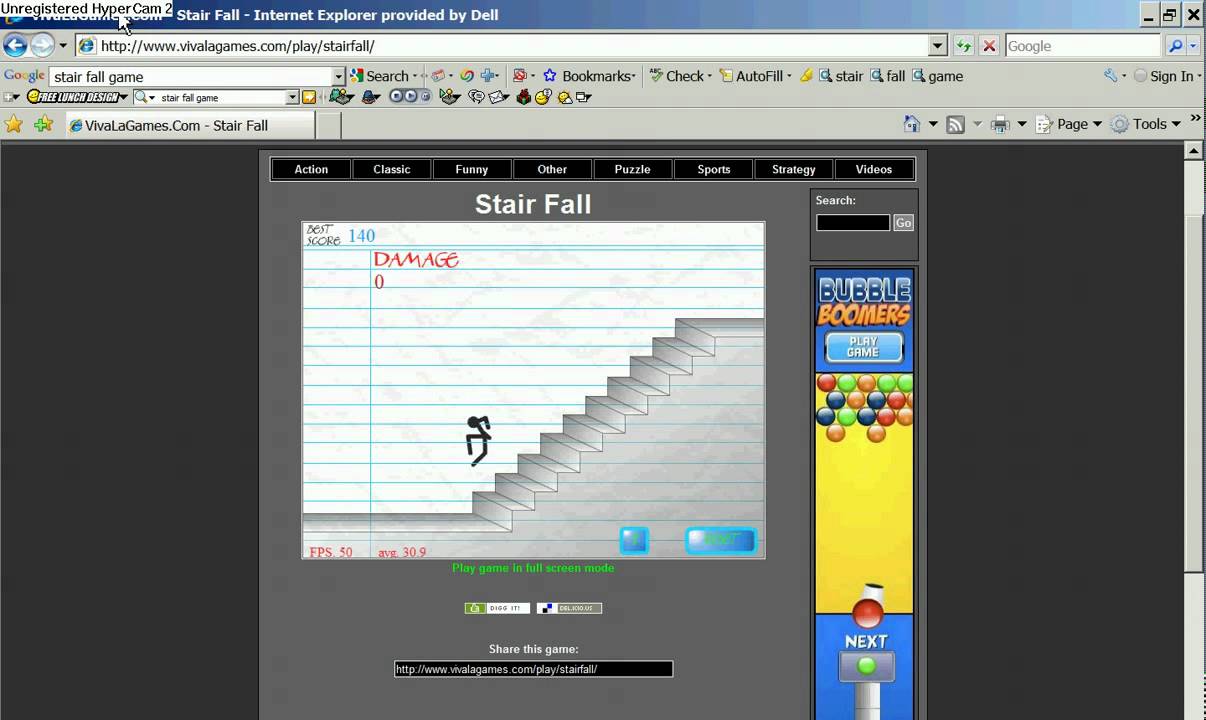 stair fall game - YouTube