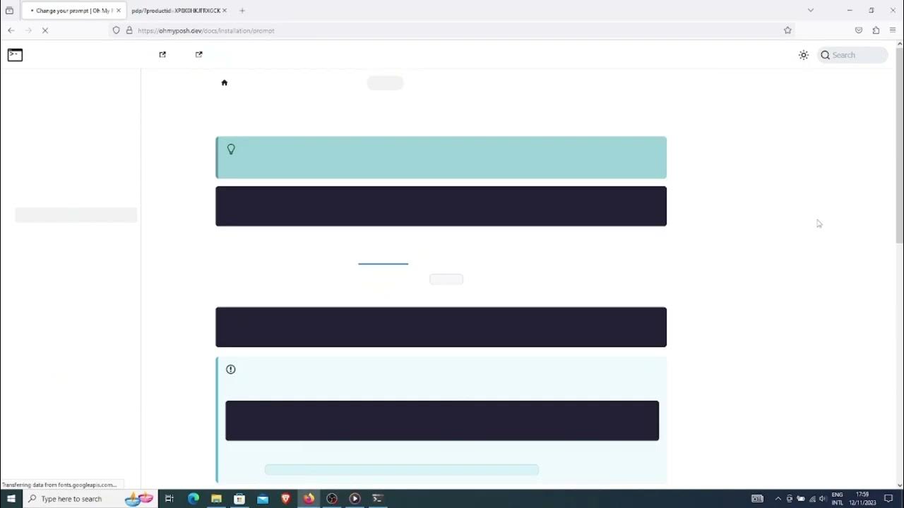 Show Git branch name in Windows Powershell terminal (Using Oh My Posh) - YouTube