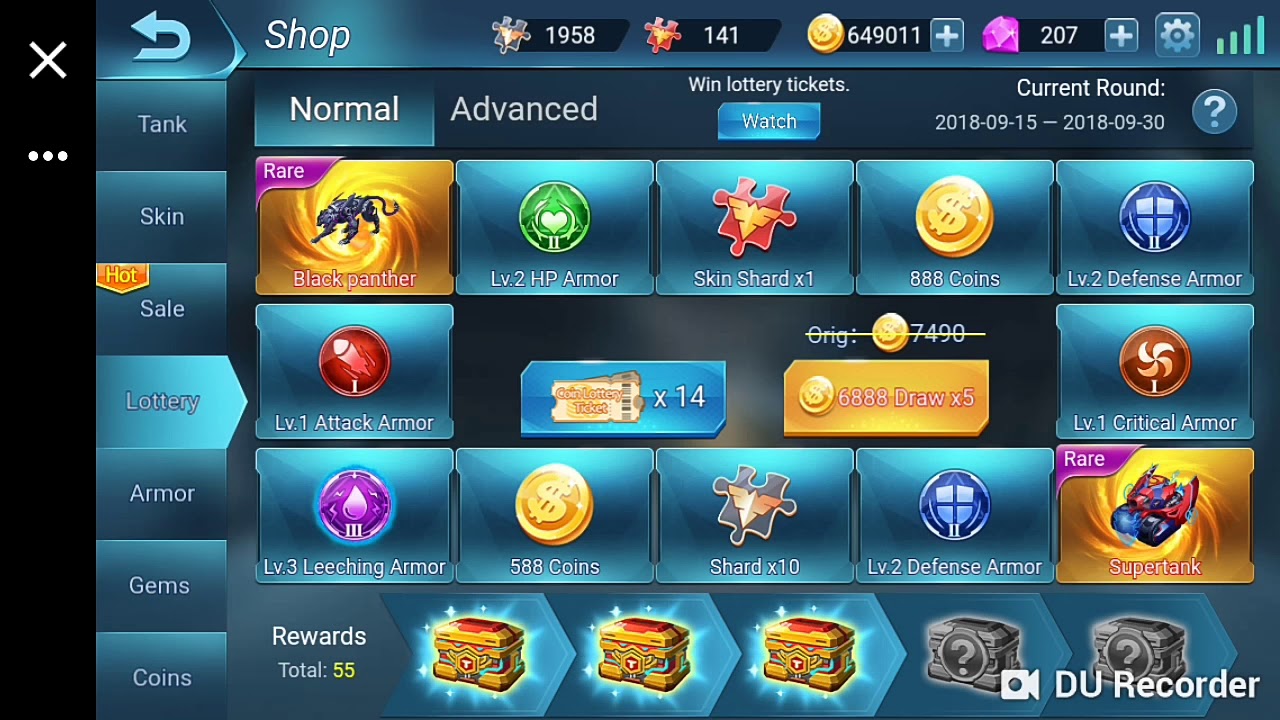 Quay 100 slot vòng quay thường được gì?? _Tank battles 3v3 - YouTube
