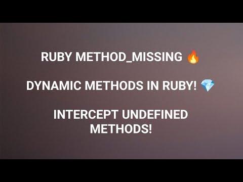 Ruby method_missing Example: Dynamic Method Handling with Logging - YouTube
