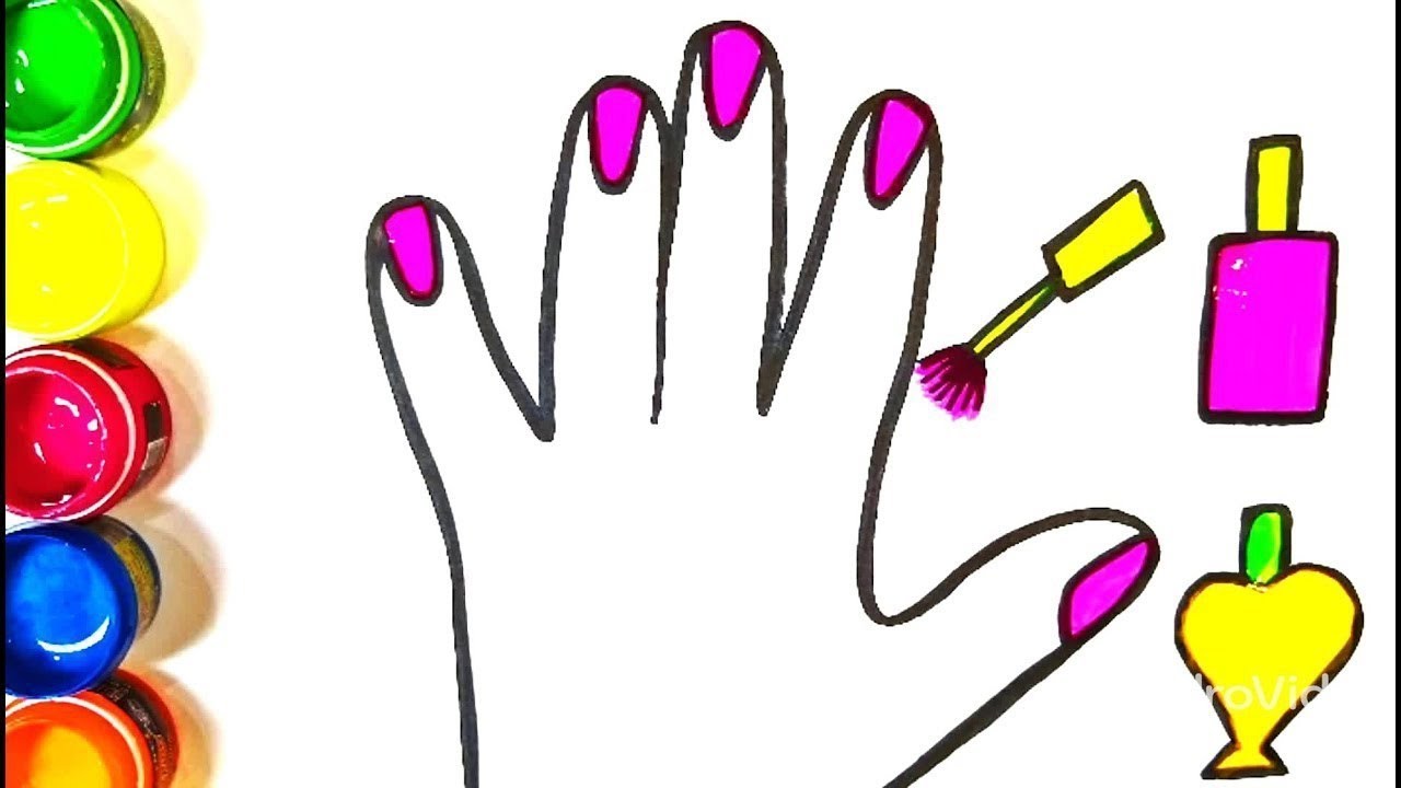 Drawing Hand | Colorful Hand for Kids - YouTube