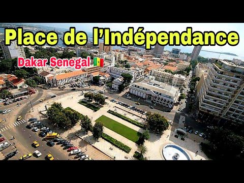 Senegal 🇸🇳 Place de l’Indépendance Dakar City Center Drive 🚗 | Modern Streets & Historic Buildings